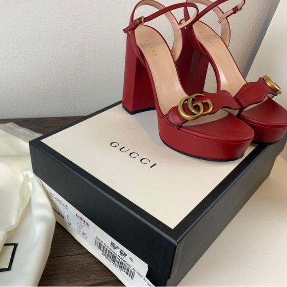 Gucci | Shoes | Double G Logo Leather Sandals W Tags | Poshmark